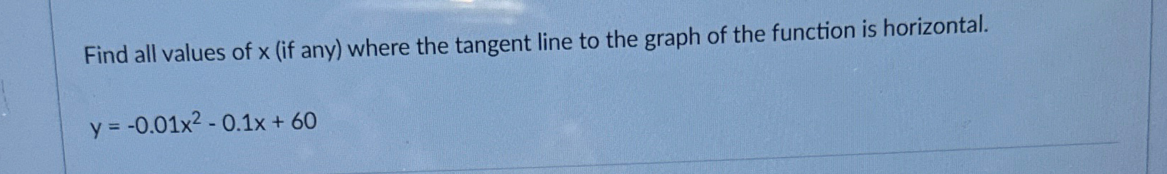 Solved Find all values of x (if any) ﻿where the tangent line | Chegg.com