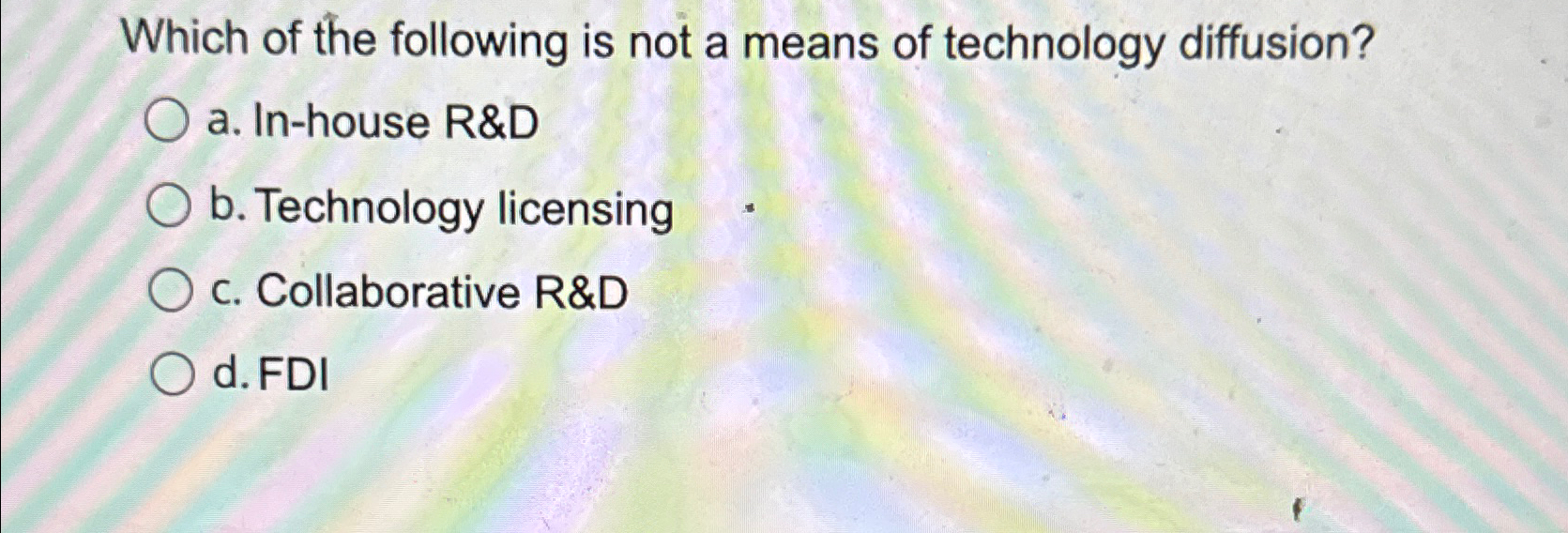 Solved Which of the following is not a means of technology | Chegg.com