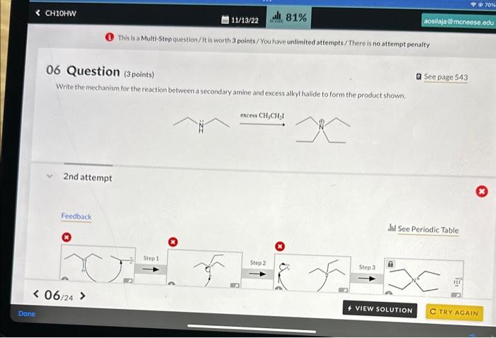 Solved 06 Question (3points) Q Seepage 543 Write the | Chegg.com