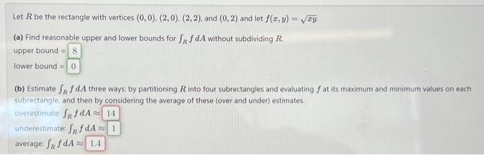 Solved Let R be the rectangle with vertices | Chegg.com