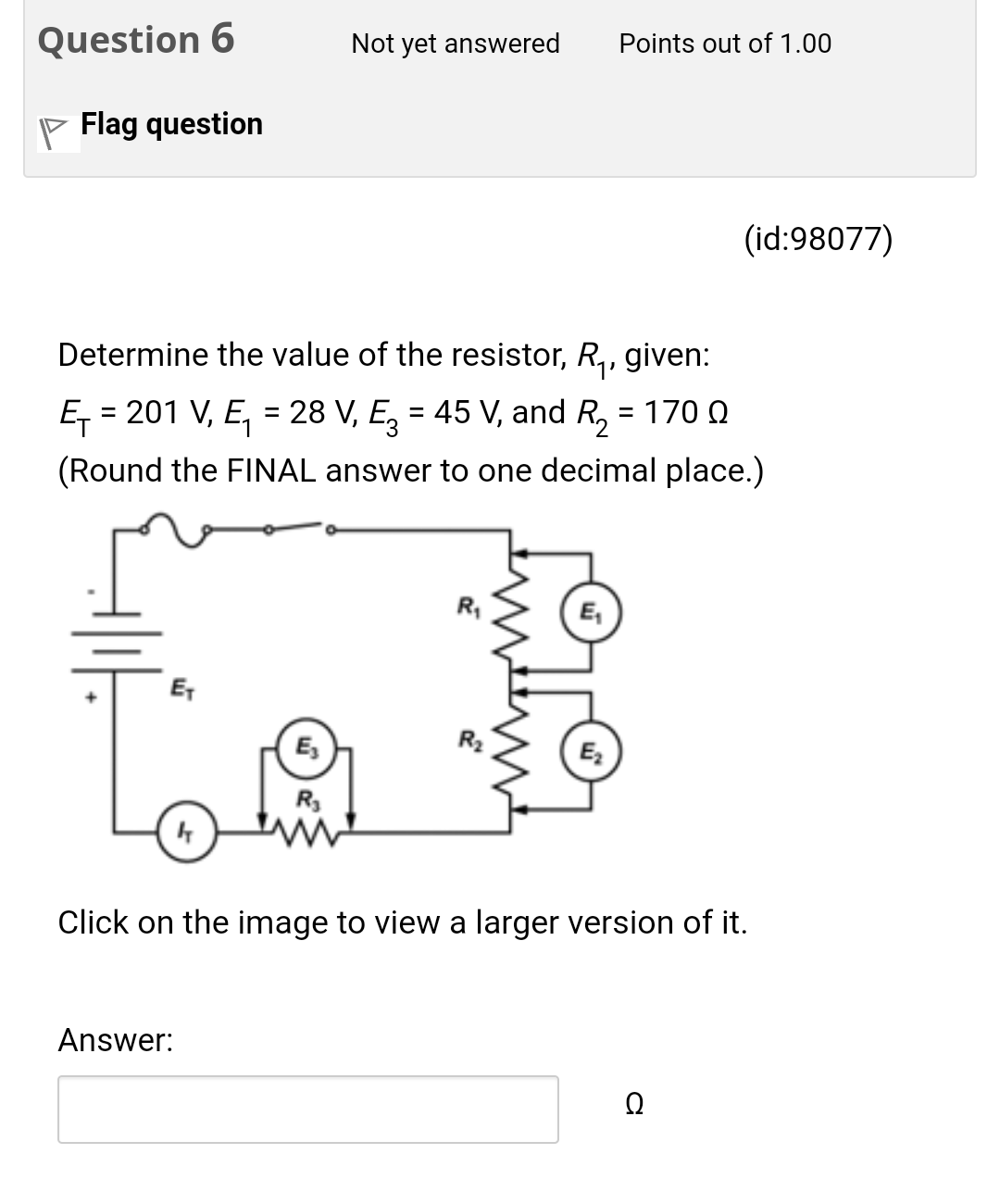 Solved Determine the value of the resistor, R1, given: | Chegg.com
