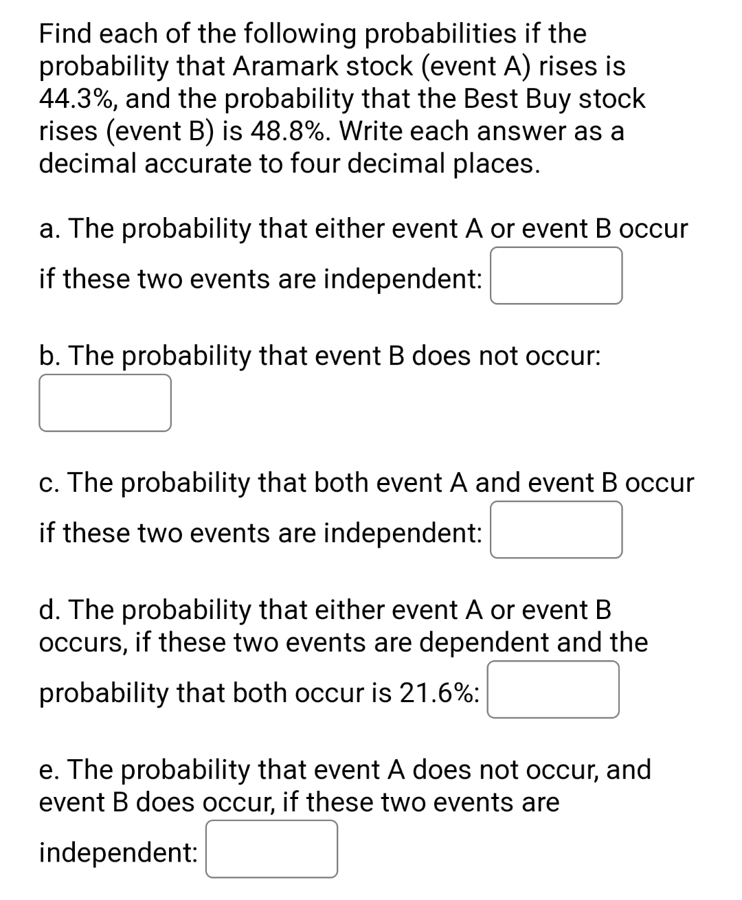 Solved How to solve Find each of the following probabilities | Chegg.com