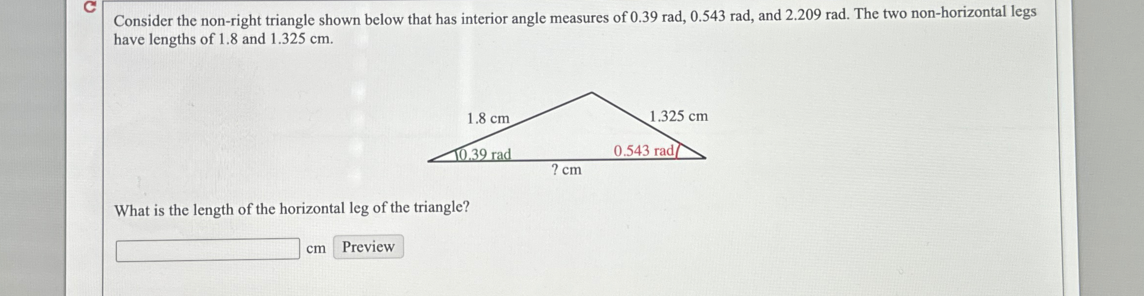Solved Consider the non-right triangle shown below that has | Chegg.com