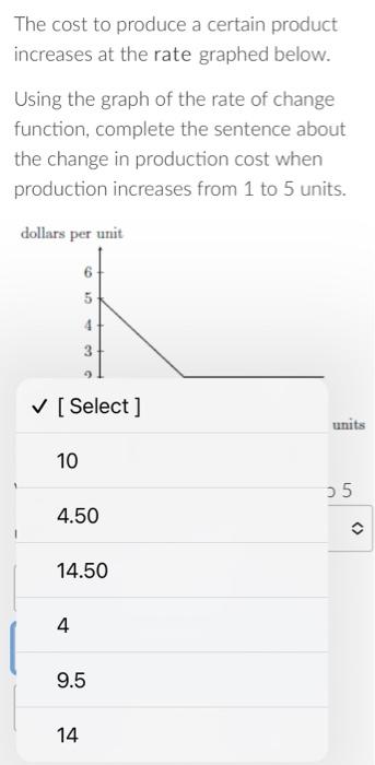 Solved The cost to produce a certain product increases at | Chegg.com