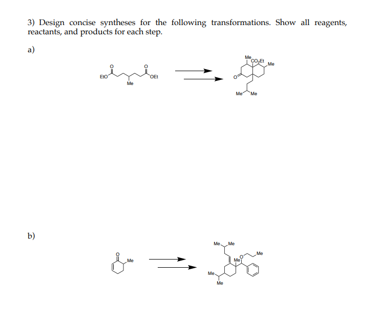 Design concise syntheses for the following | Chegg.com