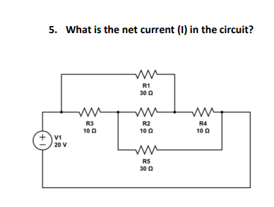 Solved What is the net current (I) ﻿in the circuit? | Chegg.com