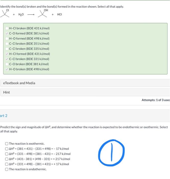 Solved Identify the bond(s) broken and the bond(s) formed in | Chegg.com
