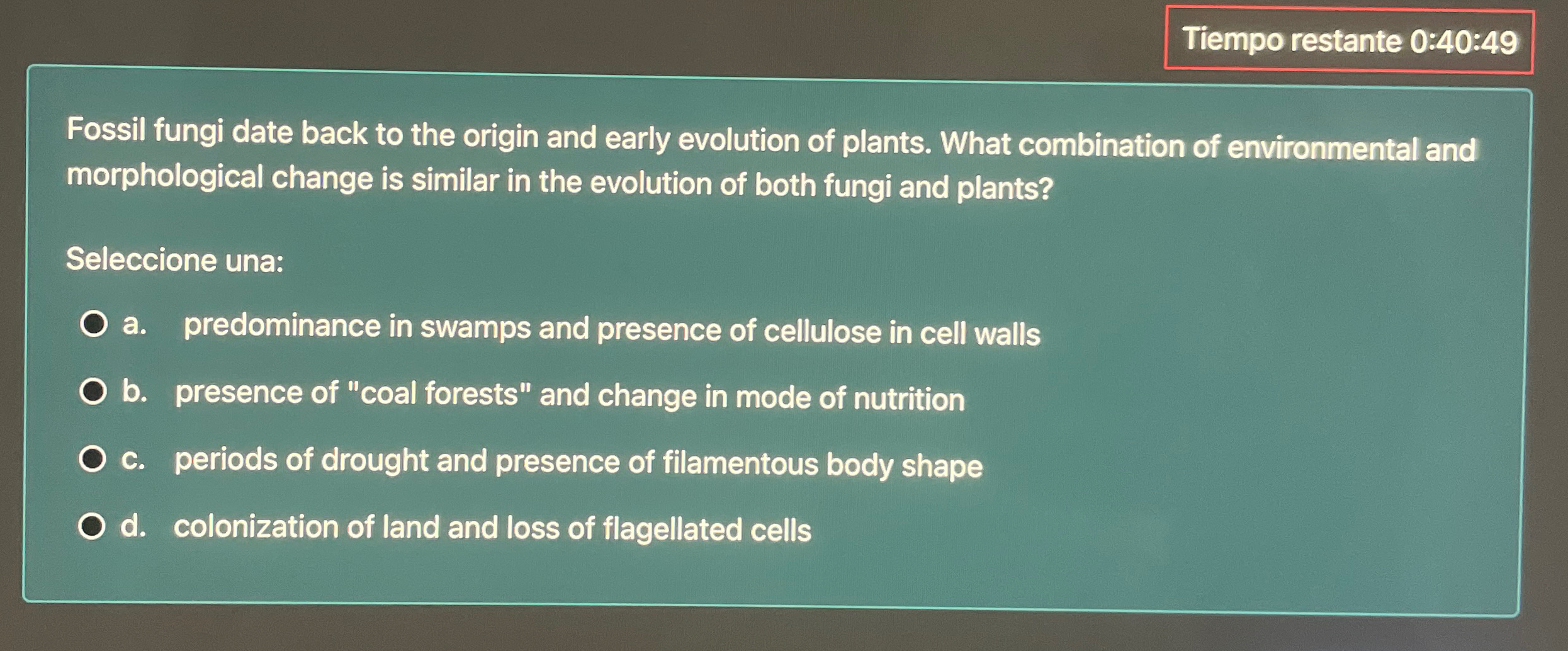 Solved Fossil fungi date back to the origin and early | Chegg.com
