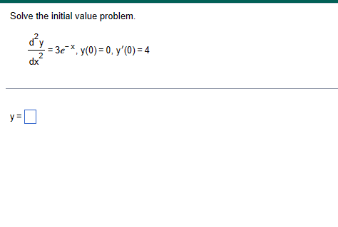 Solved Solve the initial value | Chegg.com