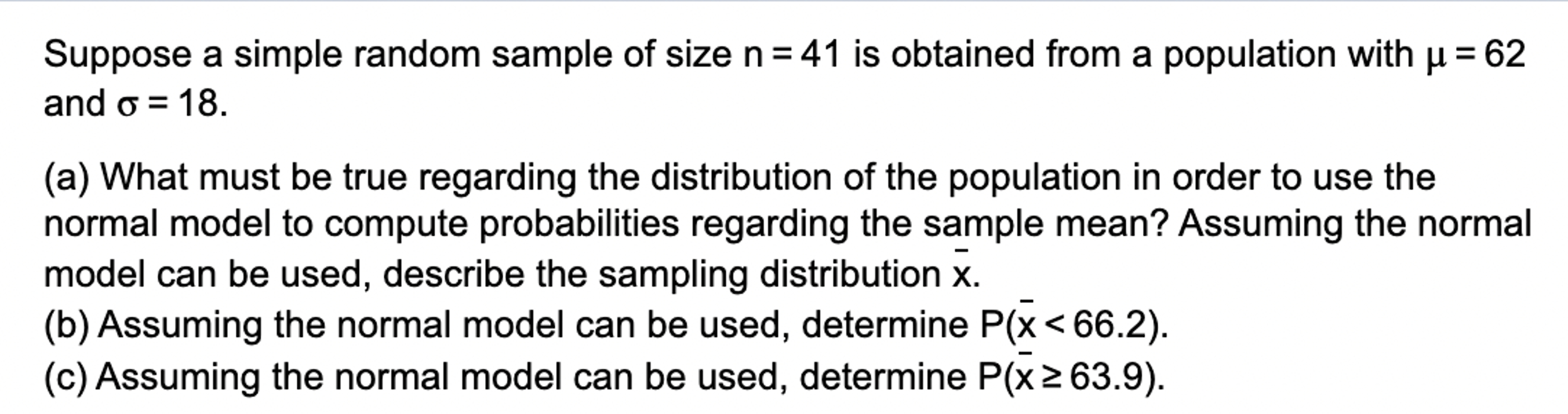 Solved Suppose a simple random sample of size n=41 ﻿is | Chegg.com