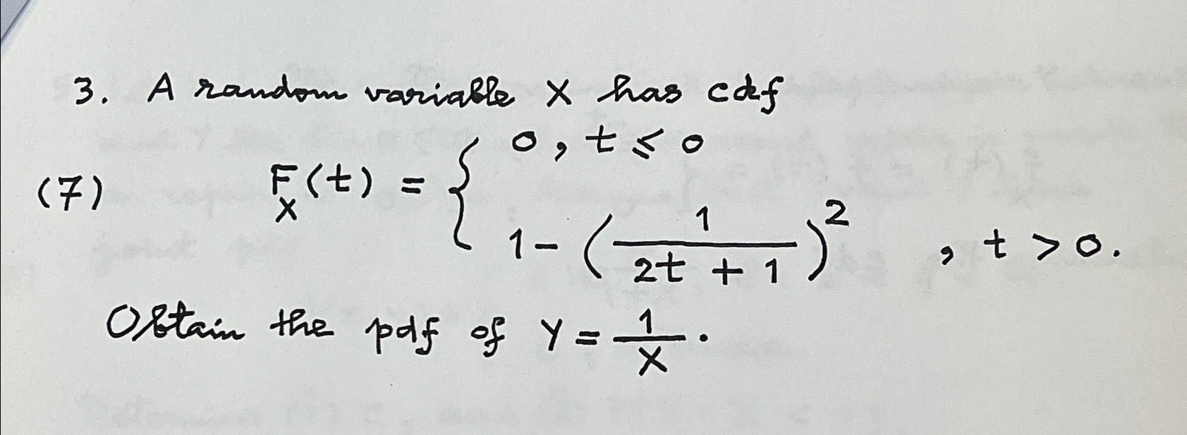 Solved A random variable x ﻿has | Chegg.com