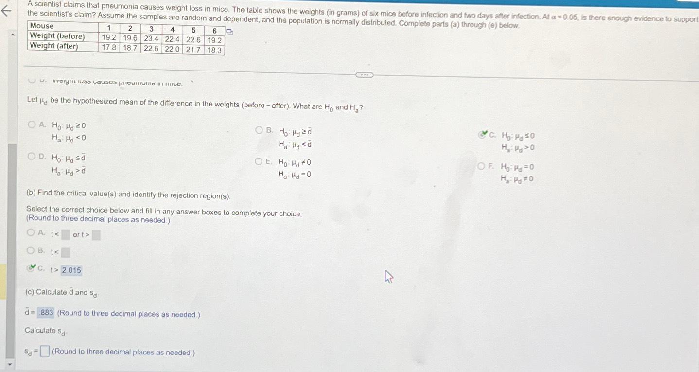 Solved the scientist's claim? Assume the samples are random | Chegg.com