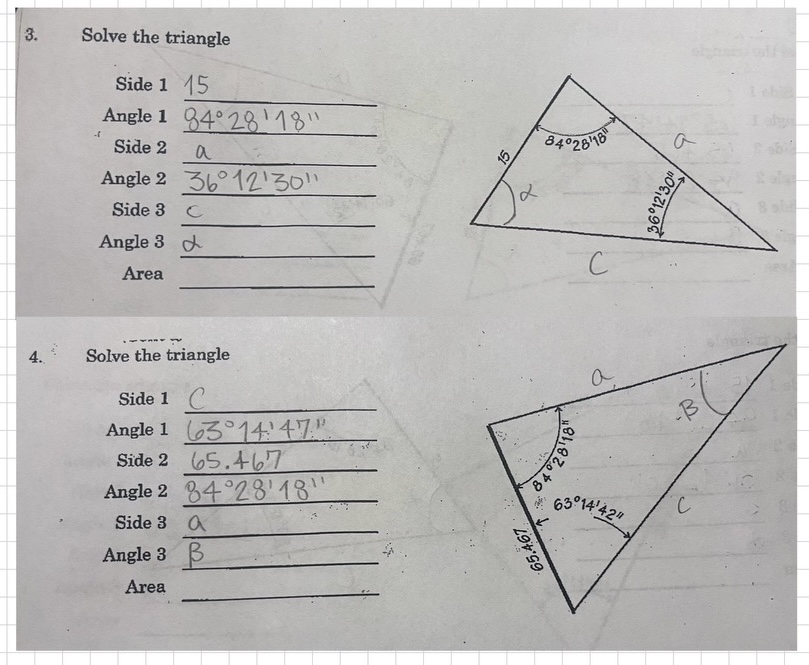 Please i need help with solving these triangles! I | Chegg.com
