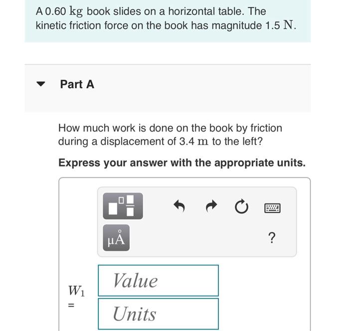 Solved A 0.60 kg book slides on a horizontal table. The | Chegg.com