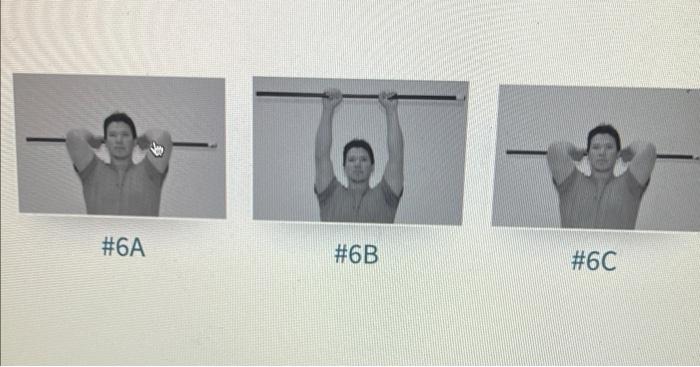 Solved Using picture set #6 as a continuous motion: Man | Chegg.com