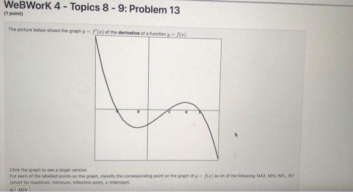 Solved WeBWork 4 - Topics 8 - 9: Problem 13 (1 point) The | Chegg.com