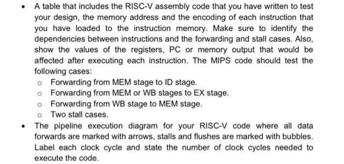 Solved - A table that includes the RISC-V assembly code that | Chegg.com