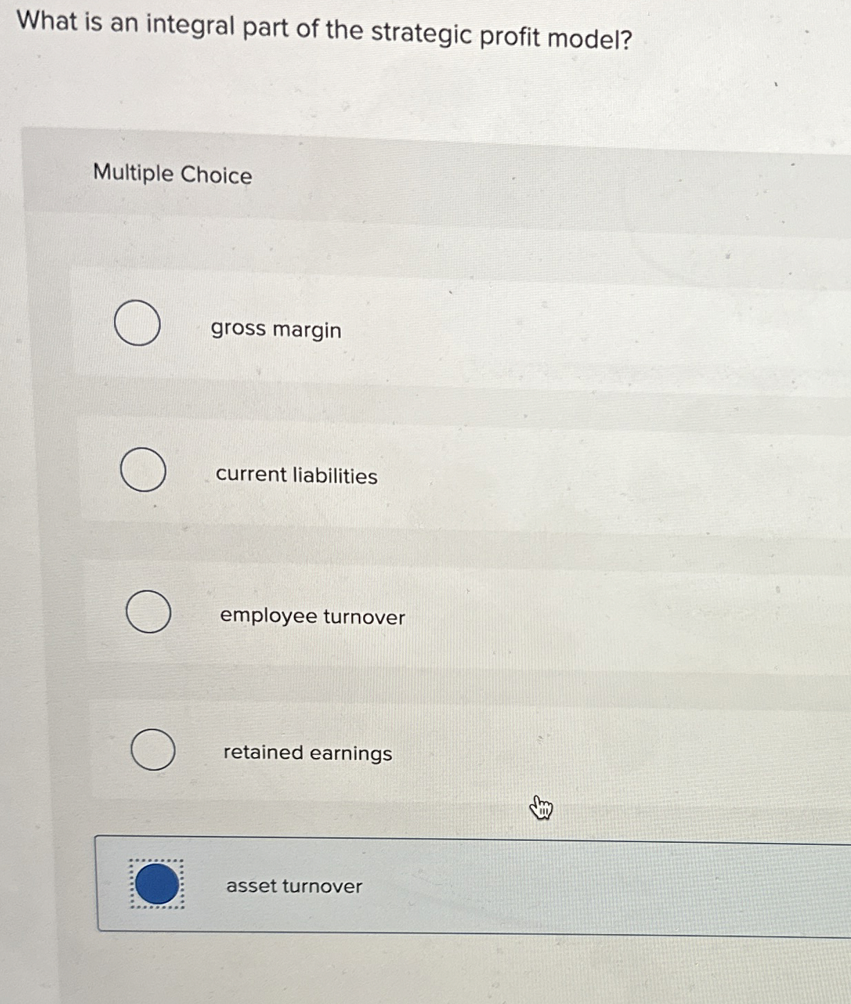 Solved What is an integral part of the strategic profit | Chegg.com