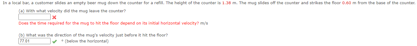 Solved In a local bar, a customer slides an empty beer mug | Chegg.com