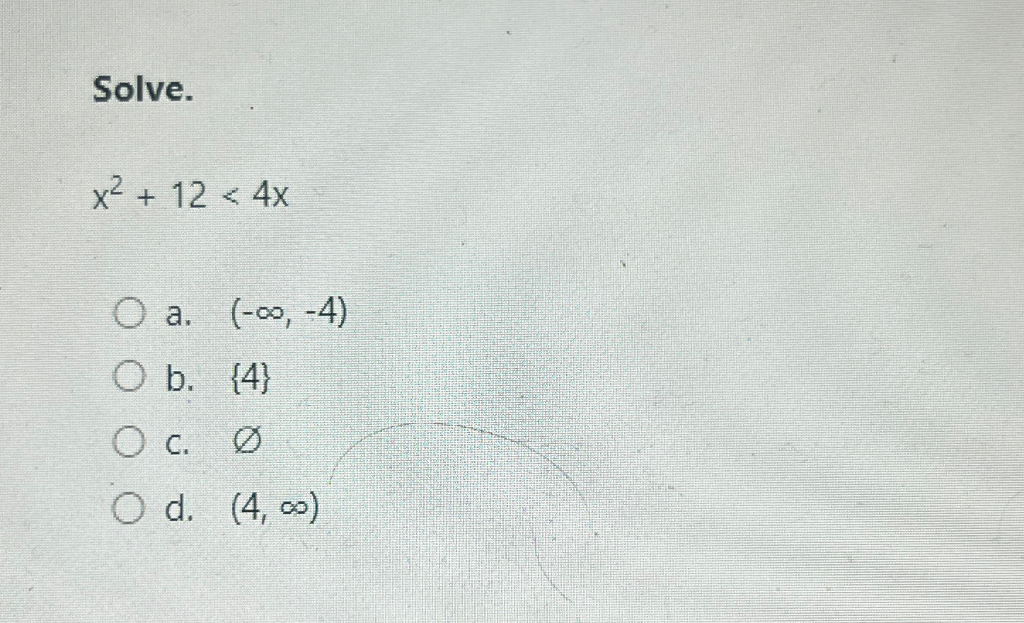 Solved Solve.x2+12