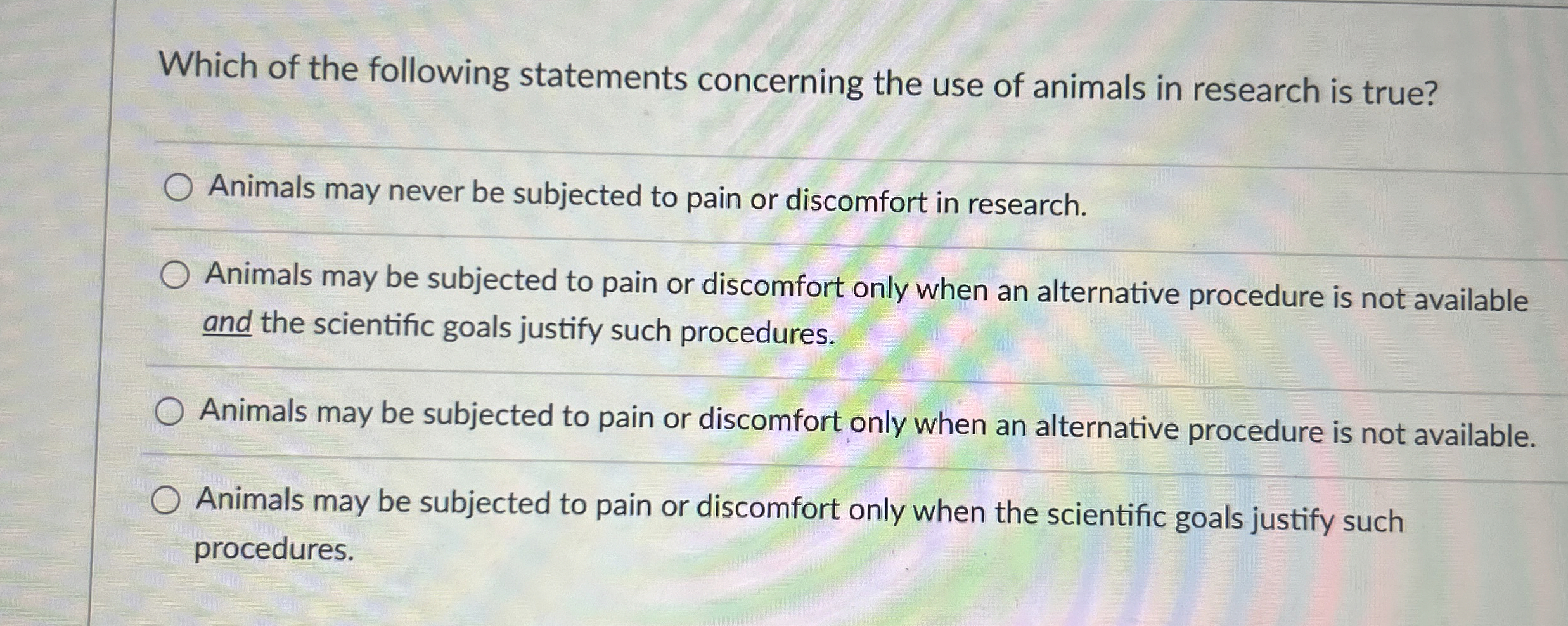 Solved Which of the following statements concerning the use | Chegg.com