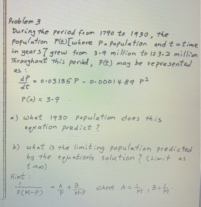 Solved Problem 3 During the period from 1790 to 1930, the | Chegg.com