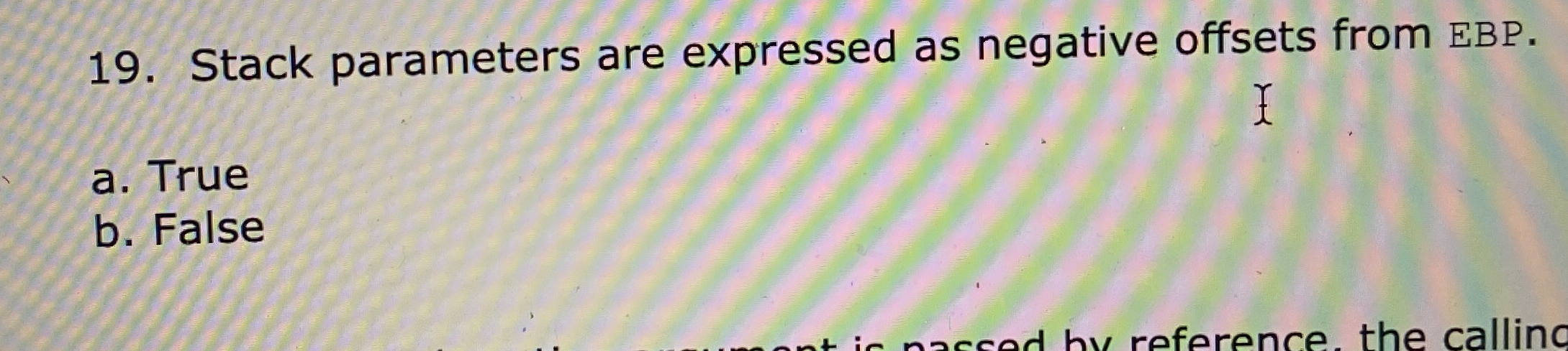 Solved Stack parameters are expressed as negative offsets | Chegg.com
