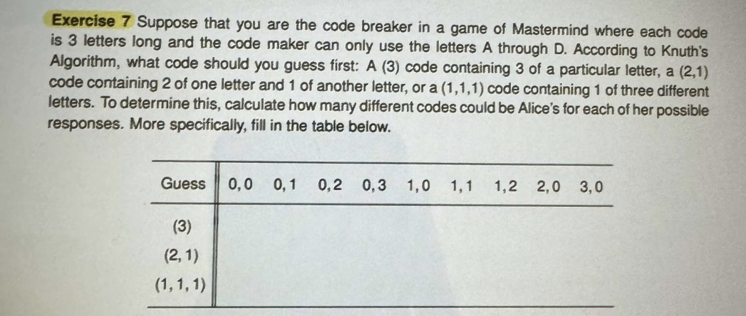 Solved Exercise 7 ﻿Suppose that you are the code breaker in | Chegg.com
