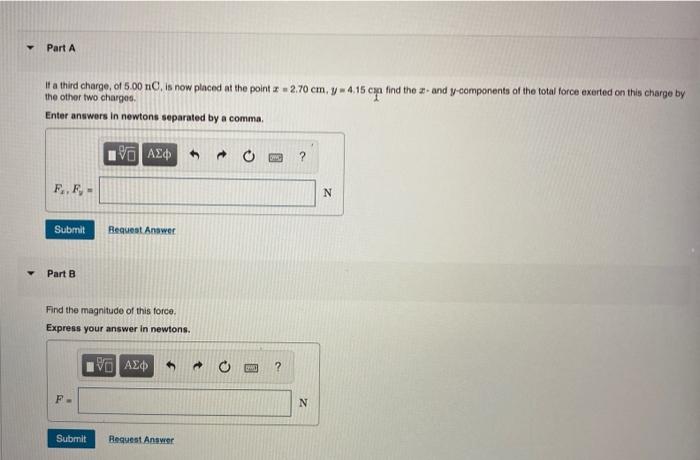 Solved A charge of −2.75nC is placed at the origin of an | Chegg.com