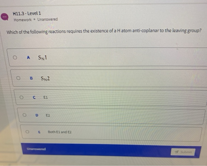 Solved H11.3 - Level 1 Homework Unanswered Which of the | Chegg.com