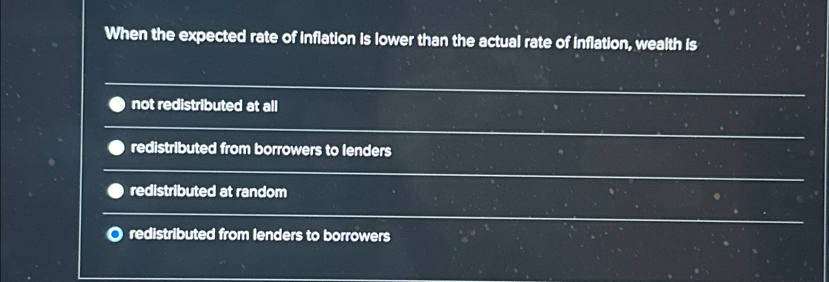 Solved When the expected rate of inflation is lower than the | Chegg.com