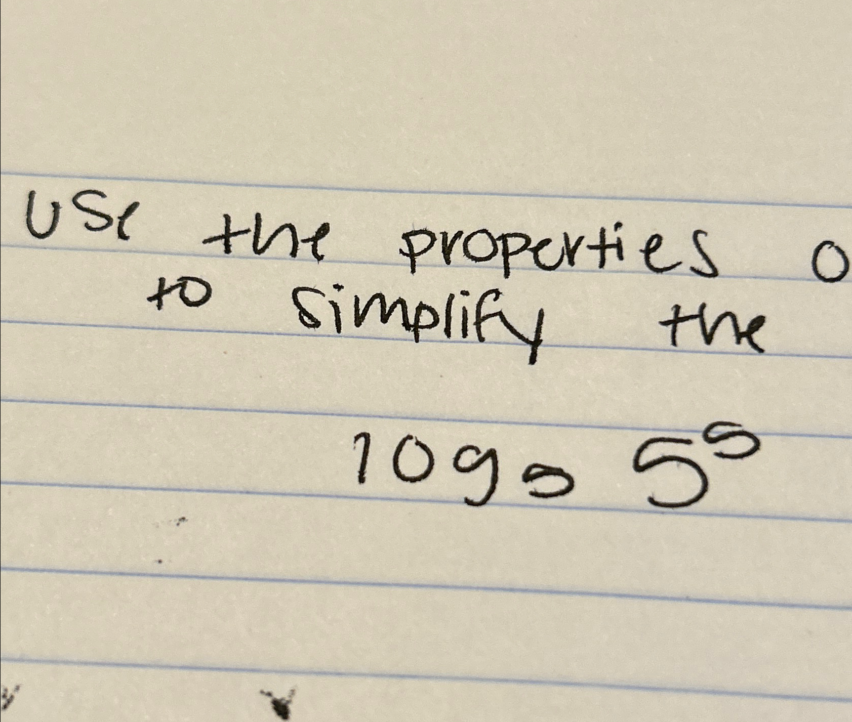 Solved USe the properties Of logarithms to simplify | Chegg.com