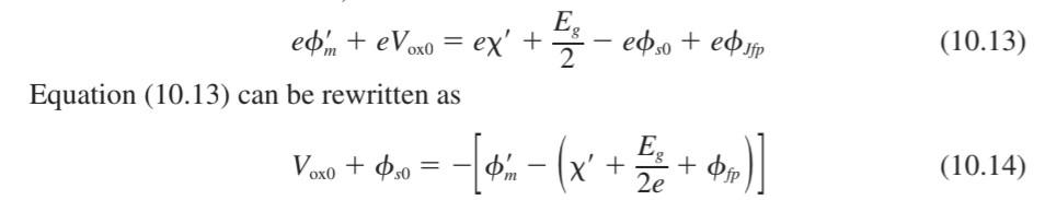 Solved Why is the quantity "metal-semiconductor work | Chegg.com