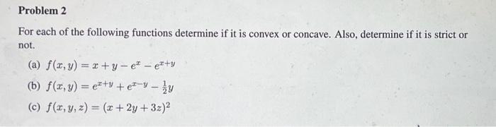 Solved For each of the following functions determine if it | Chegg.com