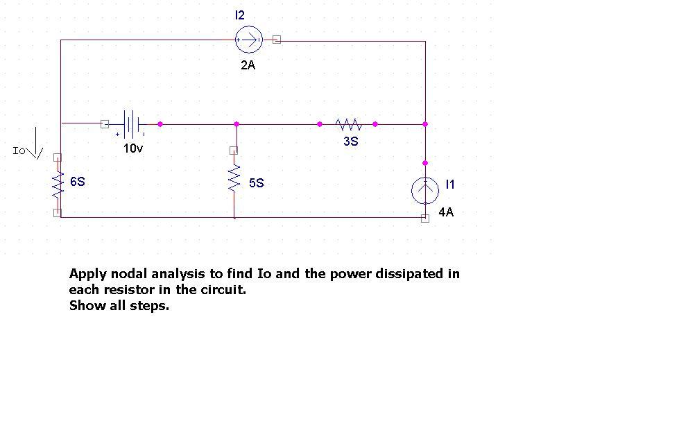Solved Apply nodal analysis to find Io and the power | Chegg.com