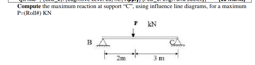 Solved Compute the maximum reaction at support “C”, using | Chegg.com