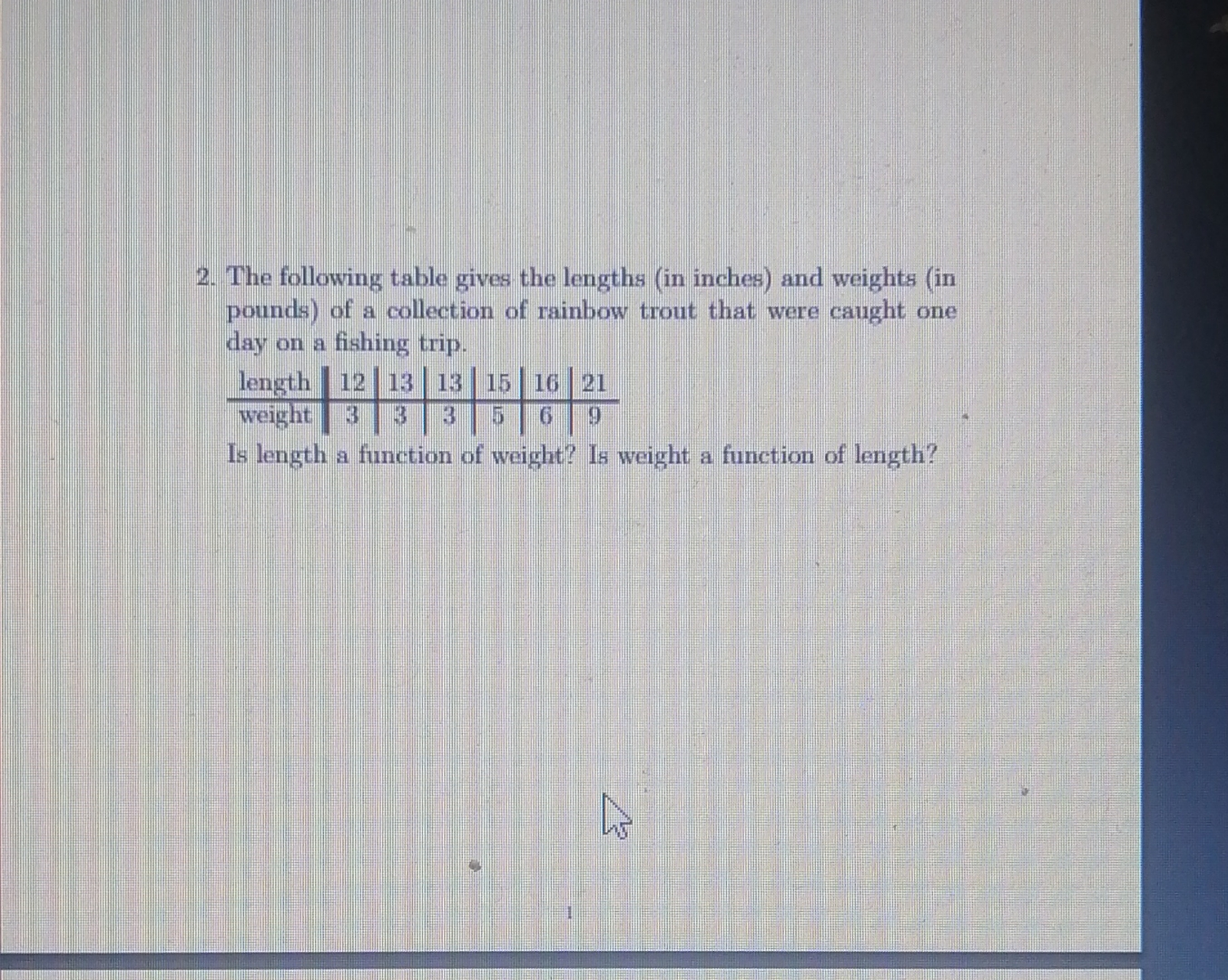 Solved The following table gives the lengths (in inches) | Chegg.com