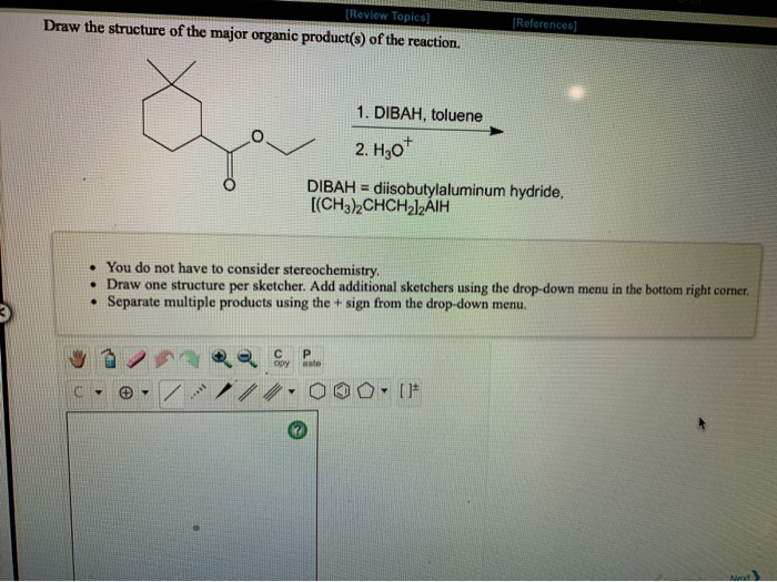 Solved Review Topics Draw the structure of the major organic | Chegg.com