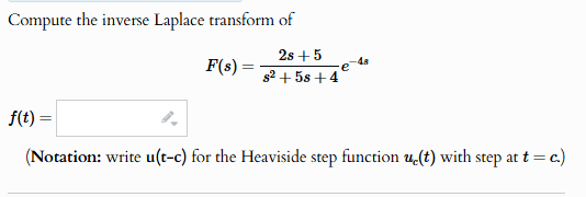 Solved Compute the inverse Laplace transform | Chegg.com