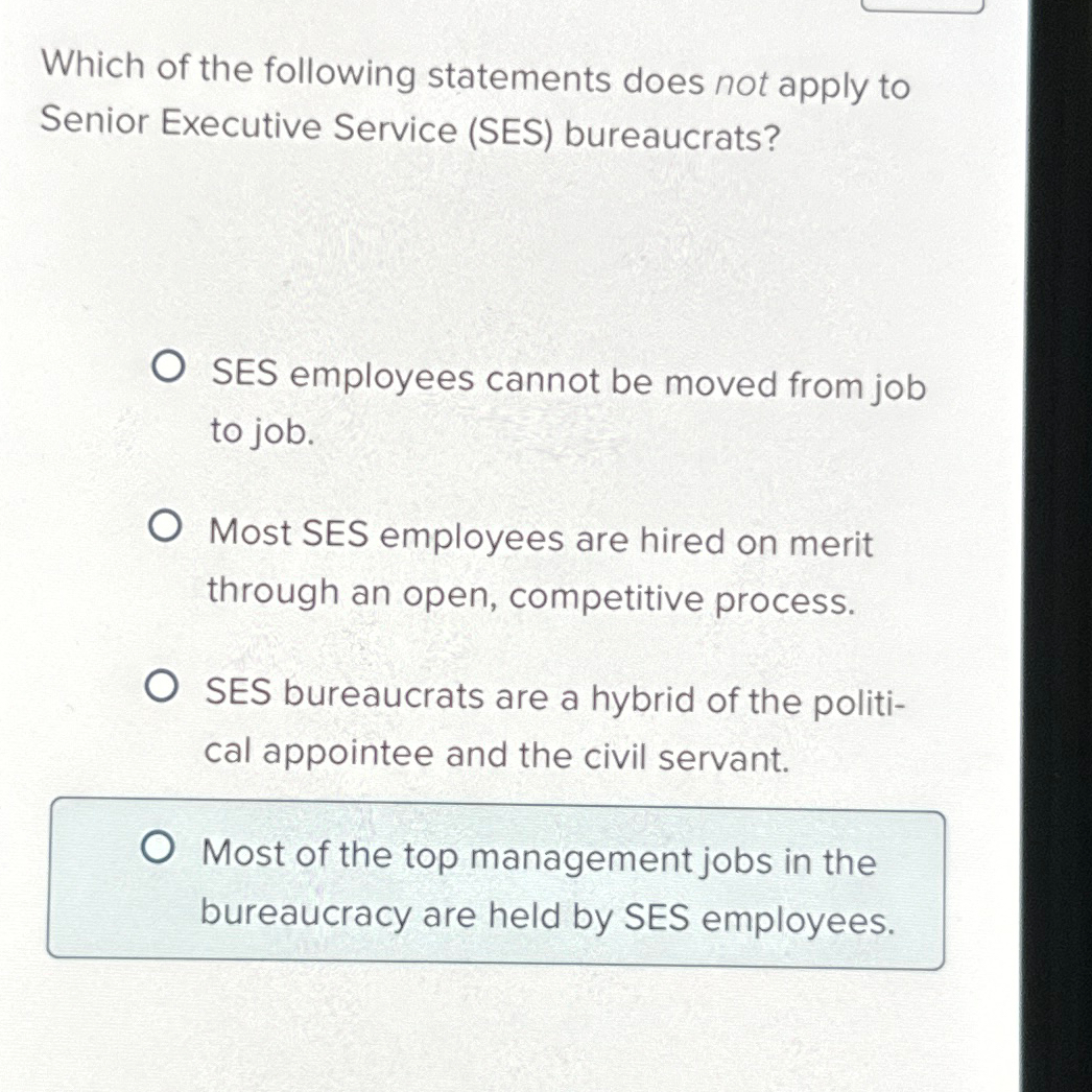 Solved Which of the following statements does not apply to | Chegg.com