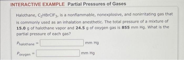 Solved INTERACTIVE EXAMPLE Partial Pressures of Gases | Chegg.com