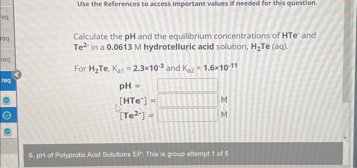Solved Calculate the pH and the equilibrium concentrations | Chegg.com
