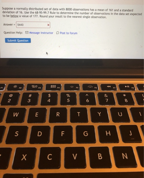 Solved Suppose a normally distributed set of data with 8000 | Chegg.com