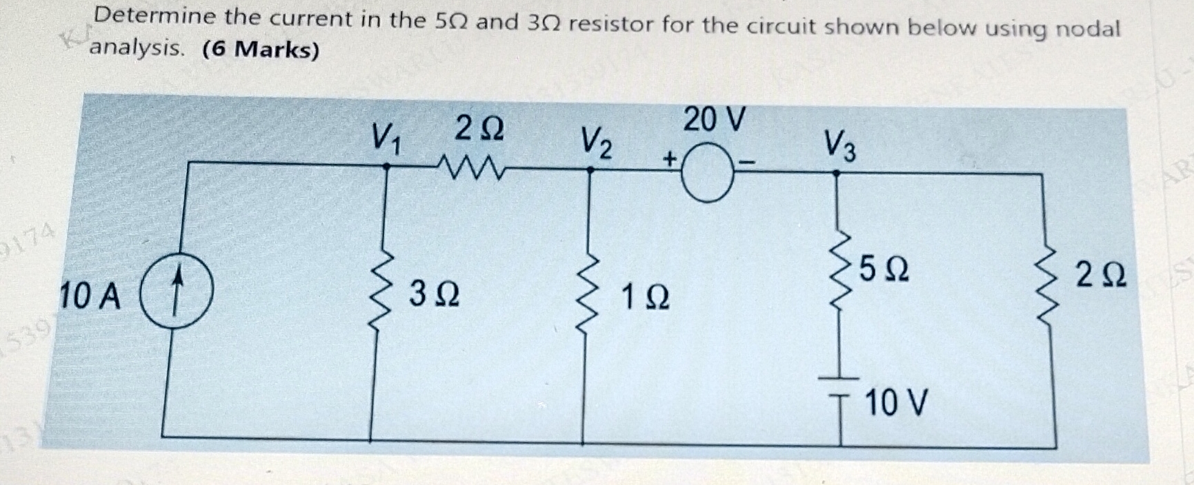 Solved Determine the current in the 5Ω ﻿and 3Ω ﻿resistor for | Chegg.com