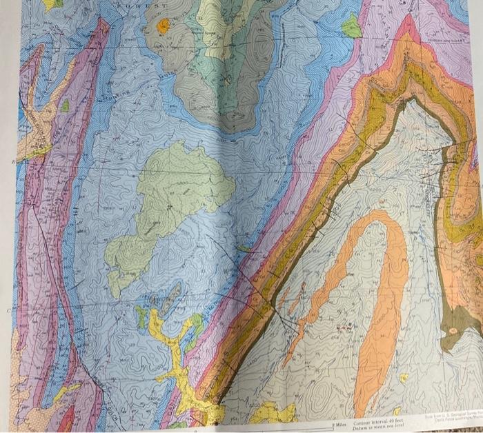 Devil's Fence Quadrangle, MT 1. From the map data, | Chegg.com