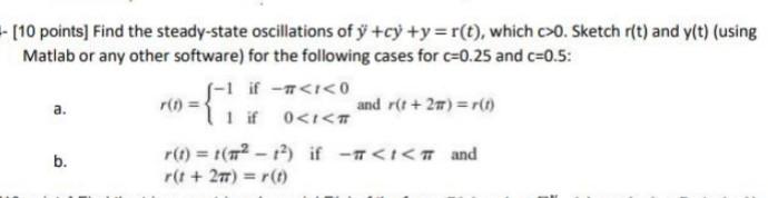 kindly I just require the sketches using MATLAB OR | Chegg.com