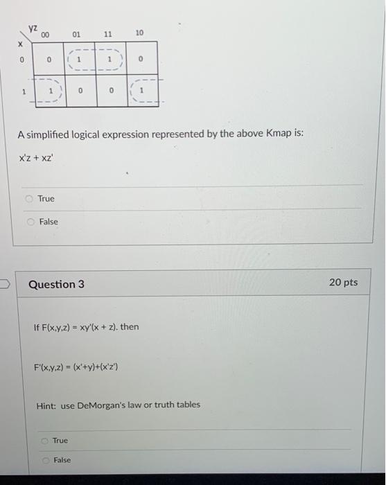 Solved A simplified logical expression represented by the | Chegg.com