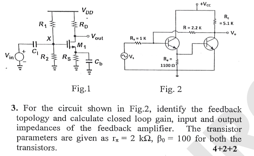 Solved Fig. 1Fig. 2For the circuit shown in Fig.2, ﻿identify | Chegg.com