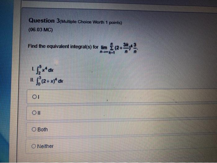 Solved Question 3(Multiple Choice Worth 1 points) (06.03 MC) | Chegg.com