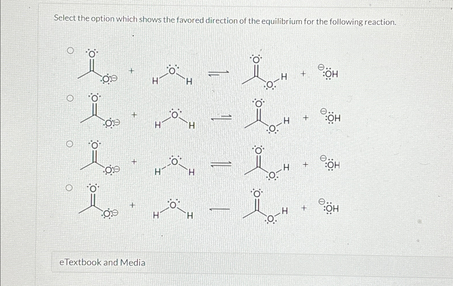 Solved Select the option which shows the favored direction | Chegg.com